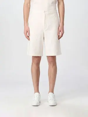 Off-White Textured Logo Shorts - Yellow Cream