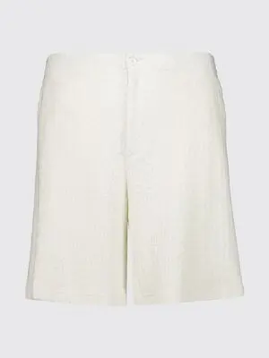 Off-White Textured Logo Shorts - Yellow Cream