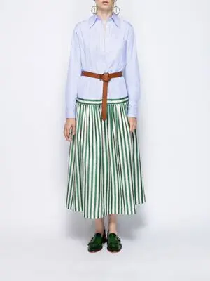 PAULA Rosalia Striped Cotton And Silk Poplin Shirt Dress - Multicolor