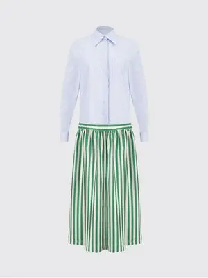 PAULA Rosalia Striped Cotton And Silk Poplin Shirt Dress