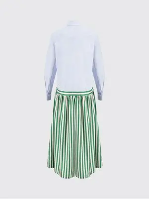 PAULA Rosalia Striped Cotton And Silk Poplin Shirt Dress