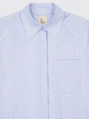 PAULA Rosalia Striped Cotton And Silk Poplin Shirt Dress