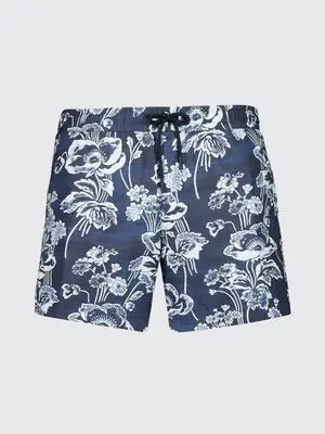Commas Floral Pattern Swimming Shorts - Blue