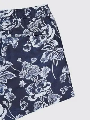 Commas Floral Pattern Swimming Shorts - Blue