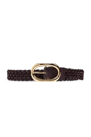 ANINE BING Signature Link" Leather Belt