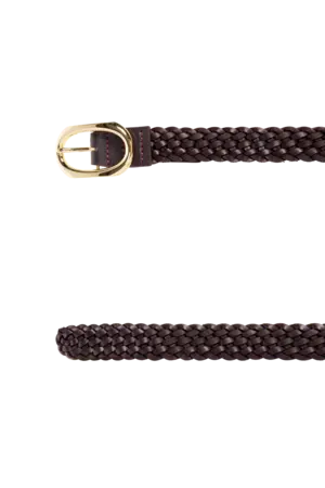 ANINE BING Signature Link" Leather Belt