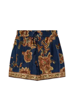 Zimmermann Silk Shorts With Print - Multicolour