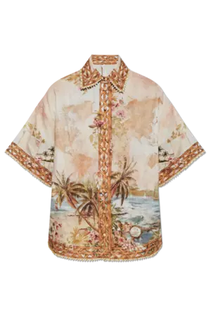Zimmermann Linen Shirt With Print