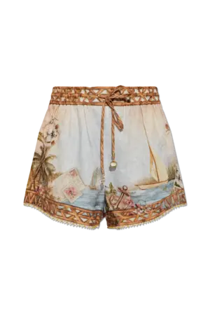 Zimmermann Linen Shorts With Print