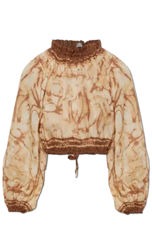 Zimmermann Short Loose-fit Top - Beige