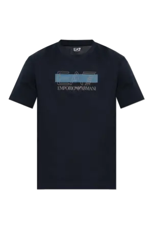 EA7 T-shirt With Printed Logo - Black