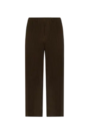Issey Miyake Pleated Trousers - Brown