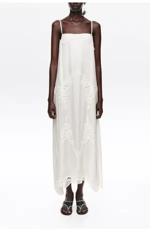 Bimba Y Lola Strappy Crochet Midi Dress