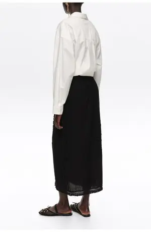 Bimba Y Lola Fringed Sarong Midi Skirt