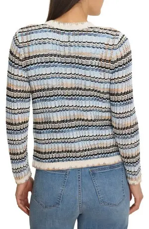 NIC+ZOE Coastlines Tuck Stitch Button Front Cardigan