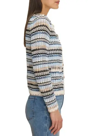 NIC+ZOE Coastlines Tuck Stitch Button Front Cardigan