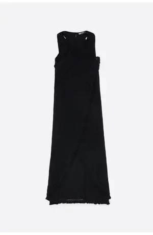 Bimba Y Lola Fringed Wrap Midi Dress