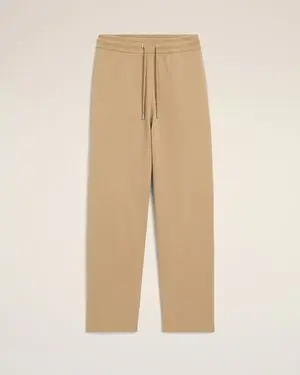 AMI Paris Beige Cotton Track Pants With De Coeur Beige - Mastic Beige/black