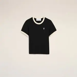 AMI Paris Contrast Cotton T-shirt