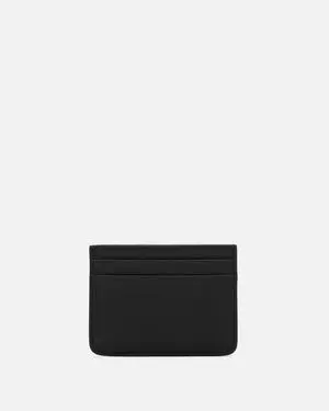 AMI Paris Cowhide Leather Card Holder With De Coeur - Black