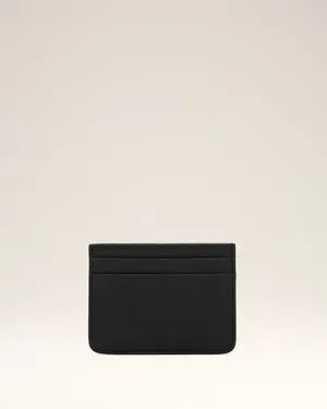 AMI Paris Cowhide Leather Card Holder With De Coeur - Black