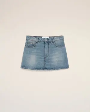 AMI Paris Mini Cotton Skirt - Blue