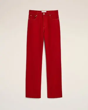 AMI Paris Red Cotton Jeans