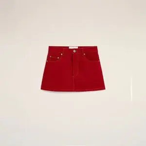 AMI Paris Red Cotton Mini Skirt - Ruby Red