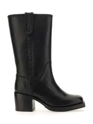 Hereu Leather Boots - Black