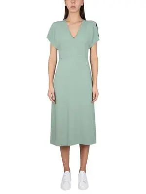 BOSS V-neck Dress - Green