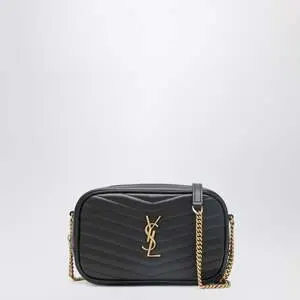 Saint Laurent Lou Mini Quilted Leather Bag - Black
