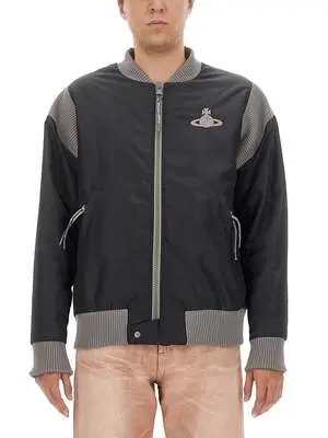 VIVIENNE WESTWOOD Bomber Jacket With Logo - Black