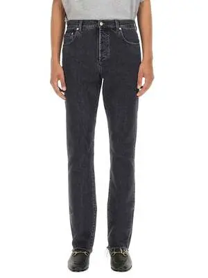 Gucci Denim Pants With Label - Black