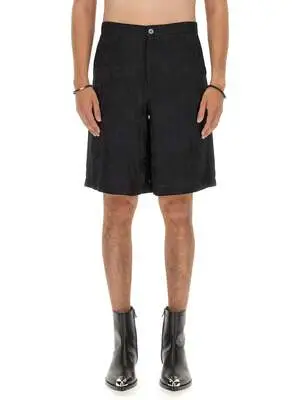 Alexander McQueen Viscose Bermuda Shorts - Black