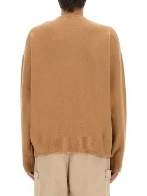 Palm Angels Crew Neck Knit With Logo Detail
