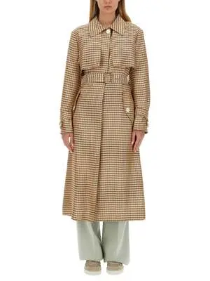 LANVIN LANVIN Belted Trench Coat Multicolor