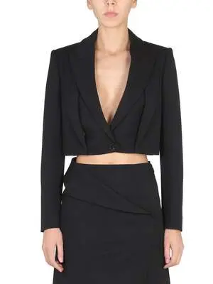 Alexander McQueen Cropped Jacket - Black