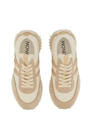 Moncler Pacey Leather Sneakers - Cream
