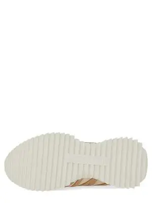 Moncler Pacey Leather Sneakers - Cream
