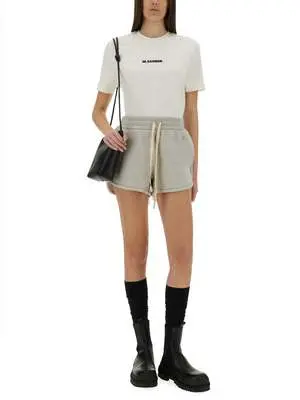 JIL SANDER Cotton Terry Shorts - Gray