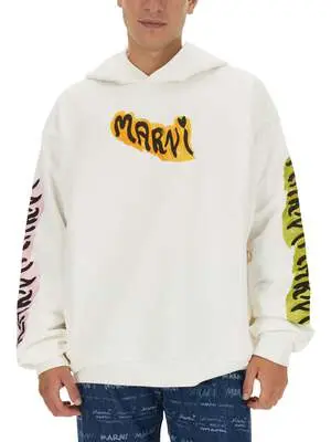 Marni Sweatshirt With Logo - White