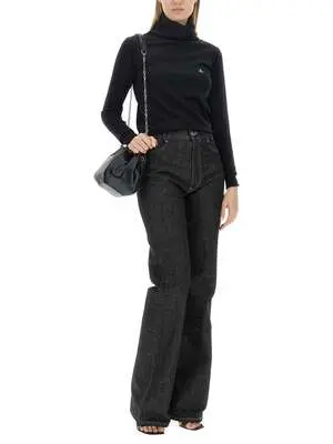VIVIENNE WESTWOOD Giulia Long Sleeve Turtleneck In Virgin Wool