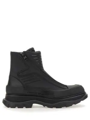 Alexander McQueen Tread Slick Motorcycle Boots - Black
