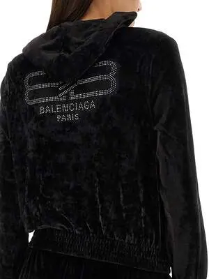 Balenciaga Bb Paris Zippered Hoodie