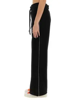 Off-White Loose Fit Wide Leg Pants
