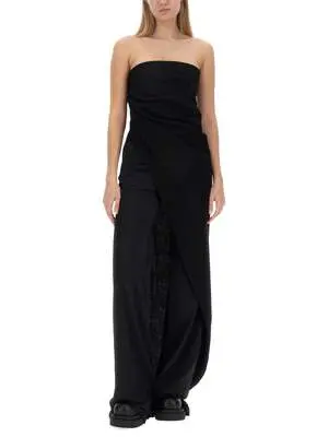 Rick Owens Asymmetrical Long Top - Black