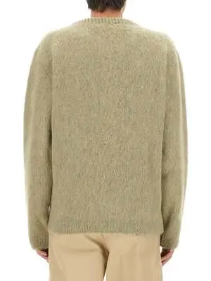 LEMAIRE Brushed Wool Blend Sweater - Gray