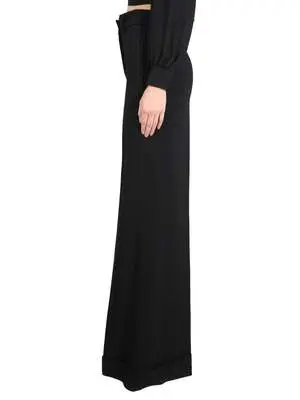 Moschino High Waist Belted Wide Leg Pants