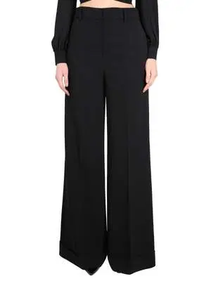 Moschino High Waist Belted Wide Leg Pants - Black