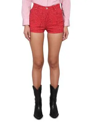 Etro Paisley Print Shorts - Red